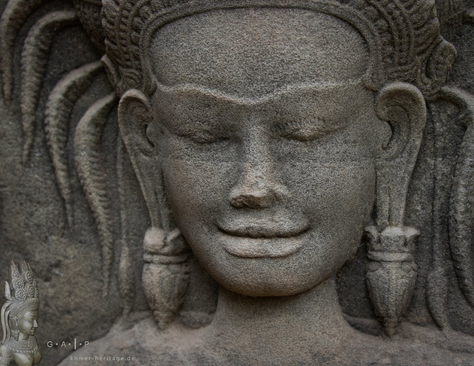 Angkor Wat - Apsara faces Apsaras at Angkor Wat
