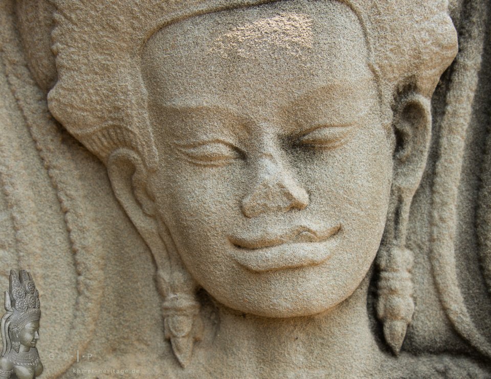 Angkor Wat - Apsara faces Apsaras at Angkor Wat