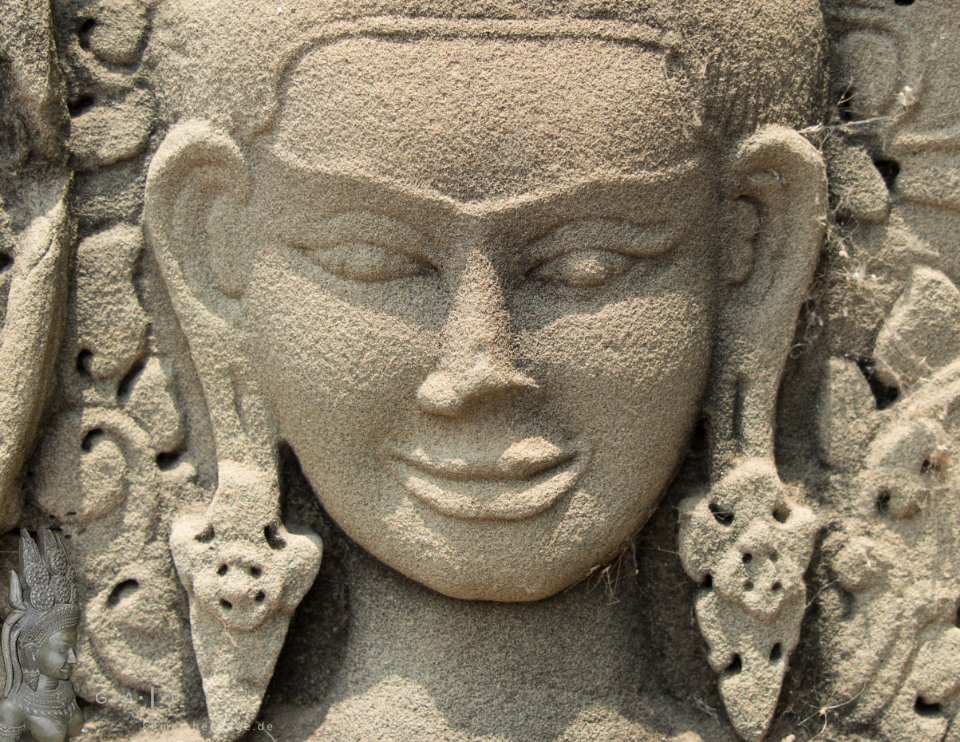 Angkor Wat - Apsara faces Apsaras at Angkor Wat